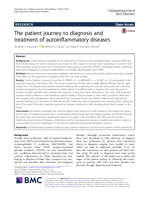 (PDF) The patient journey to diagnosis and treatment of ...