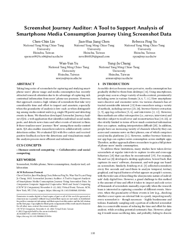 (PDF) Screenshot Journey Auditor: A Tool to Support Analysis of ...