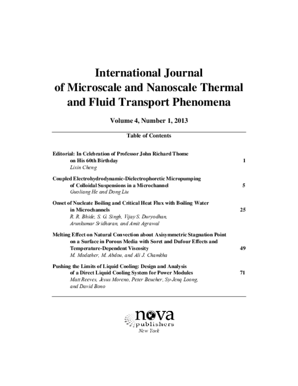 (PDF) International Journal of Microscale and Nanoscale Thermal and ...