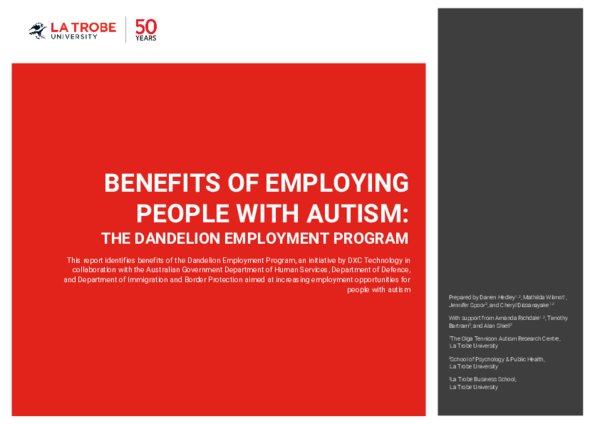 (PDF) Benefits of Employing People with Autism: The Dandelion ...