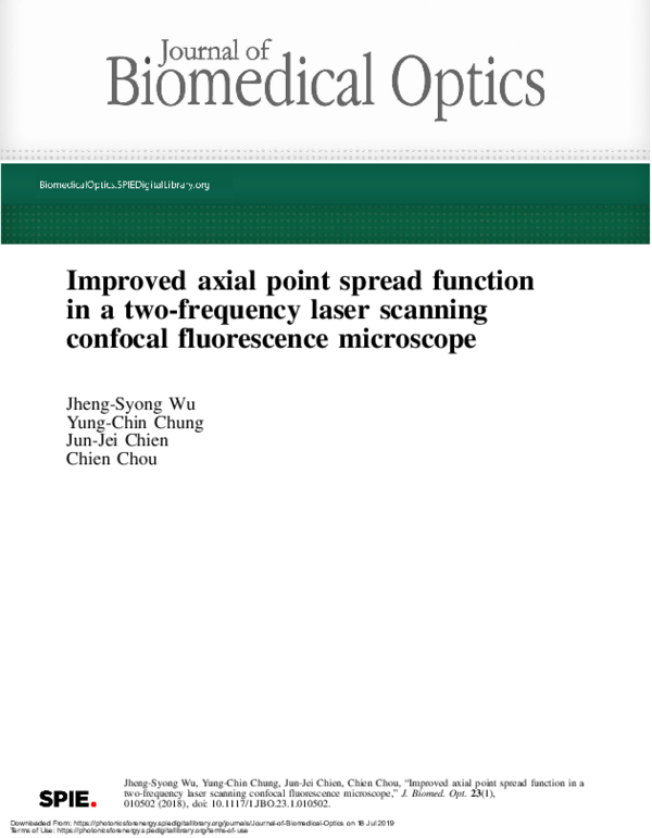 (PDF) Improved axial point spread function in a two-frequency laser ...