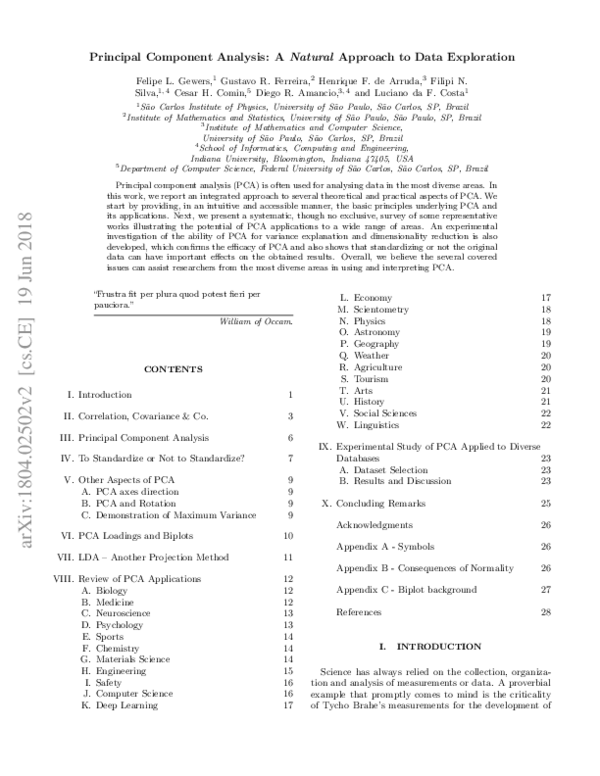 (PDF) Principal Component Analysis