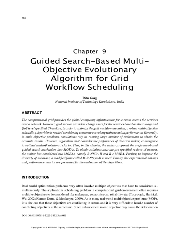 (PDF) Guided Search-Based Multi-Objective Evolutionary Algorithm for Grid Workflow Scheduling