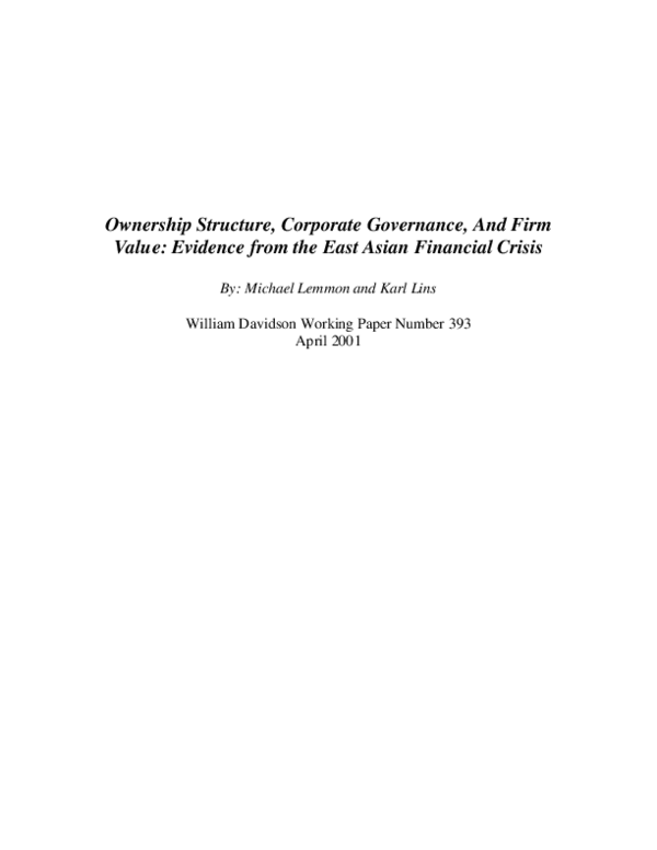 (PDF) Ownership Structure, Corporate Governance and Bank Performance: Evidence from GCC Countries