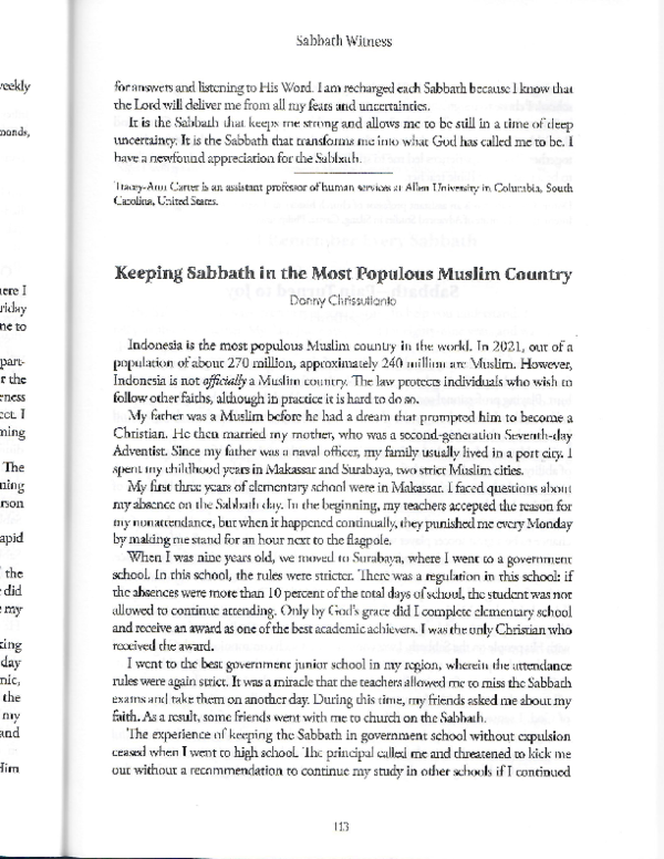 (PDF) Keeping Sabbath in the Most Populous Muslim Country