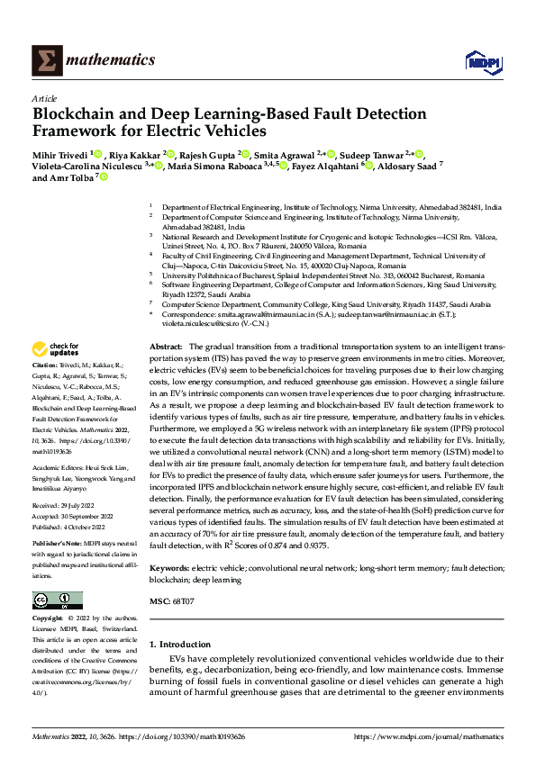 Pdf Blockchain And Deep Learning Based Fault Detection Framework For