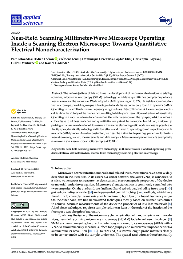 (PDF) Near-Field Scanning Millimeter-Wave Microscope Operating Inside a ...