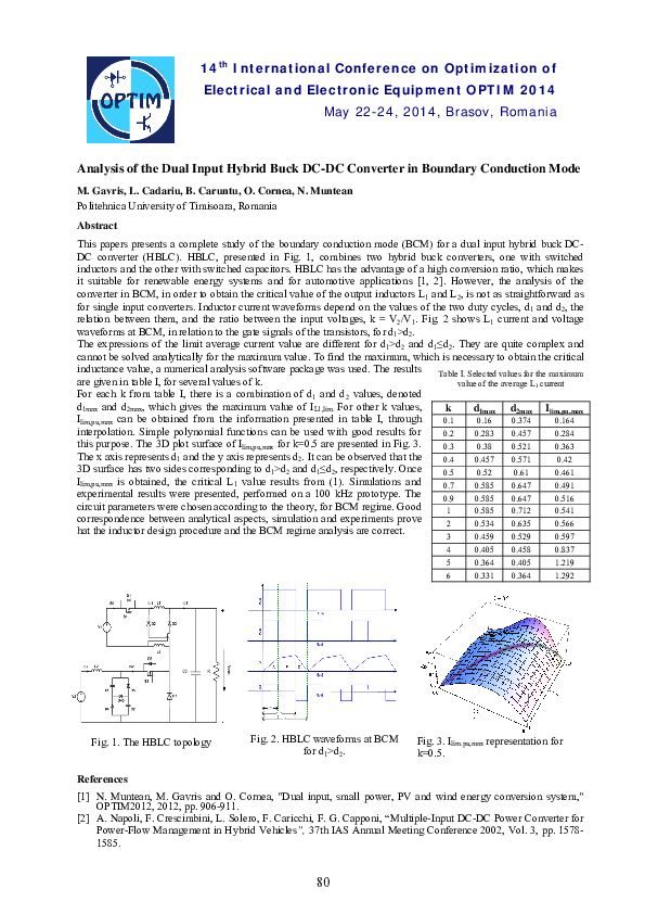 (PDF) Analysis of the dual input hybrid buck DC-DC converter in ...