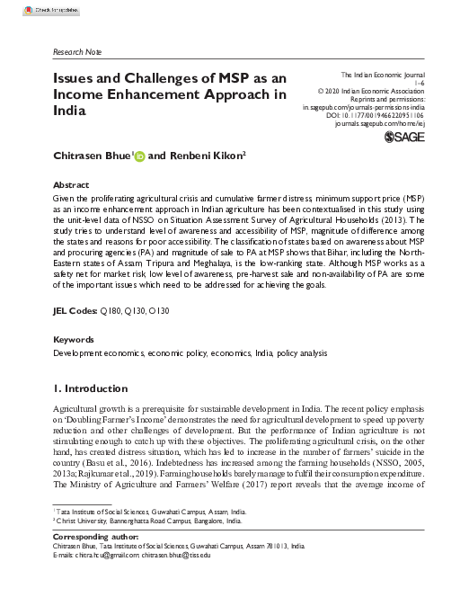(PDF) Issues and Challenges of MSP as an Income Enhancement Approach in ...