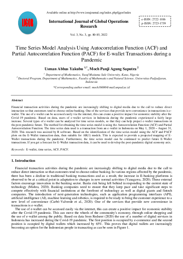 Pdf Time Series Model Analysis Using Autocorrelation Function Acf