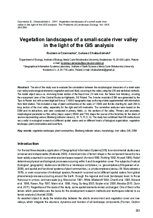 (PDF) Vegetation landscapes of a small-scale river valley in the light ...