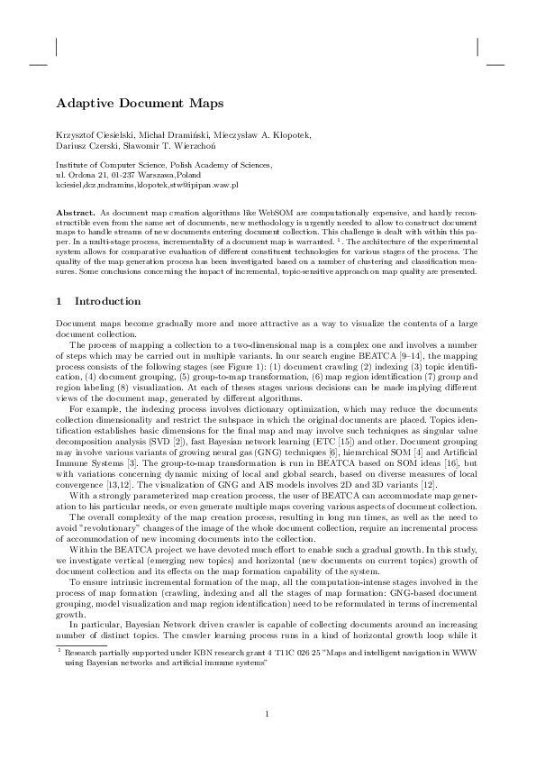 (PDF) Adaptive Document Maps