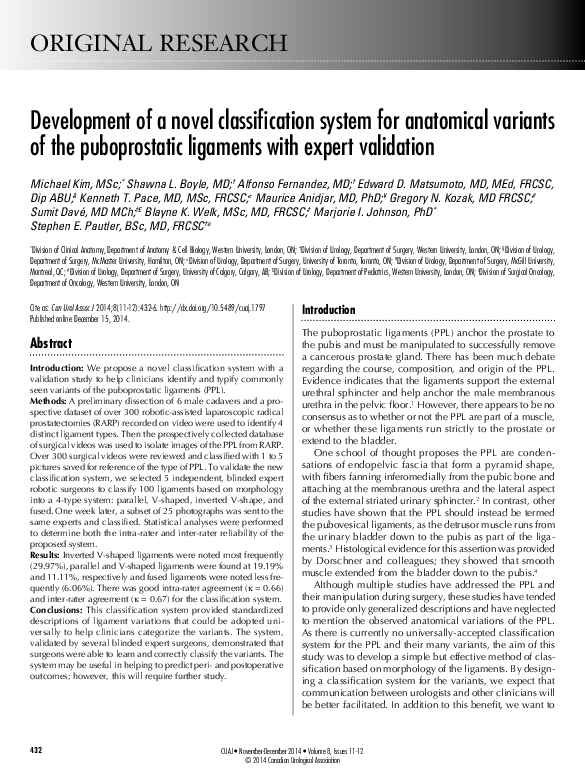 (PDF) Development of a novel classification system for anatomical ...