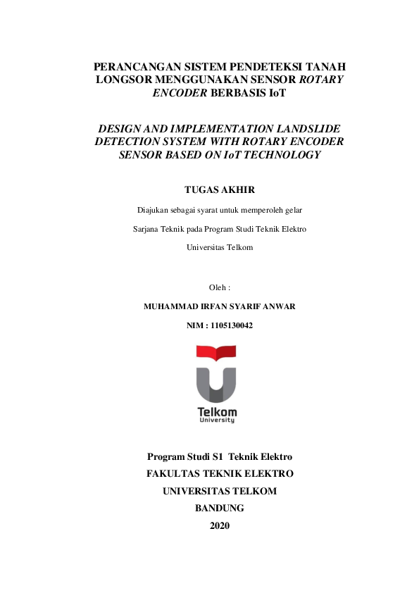 (PDF) PERANCANGAN SISTEM PENDETEKSI TANAH LONGSOR MENGGUNAKAN SENSOR ...