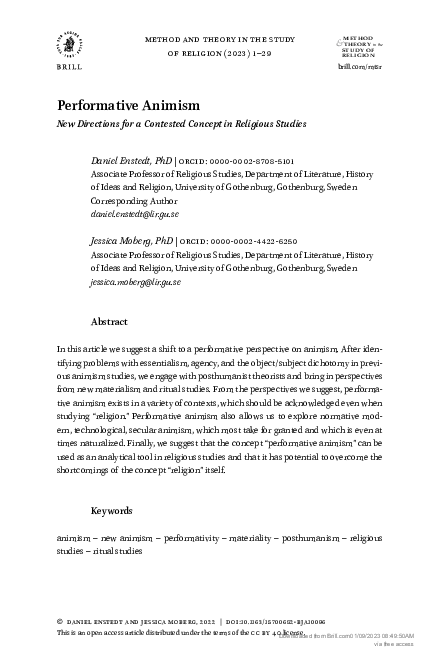 (PDF) Performative Animism