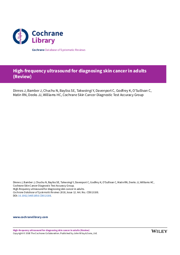 (PDF) High-frequency ultrasound for diagnosing skin cancer in adults ...