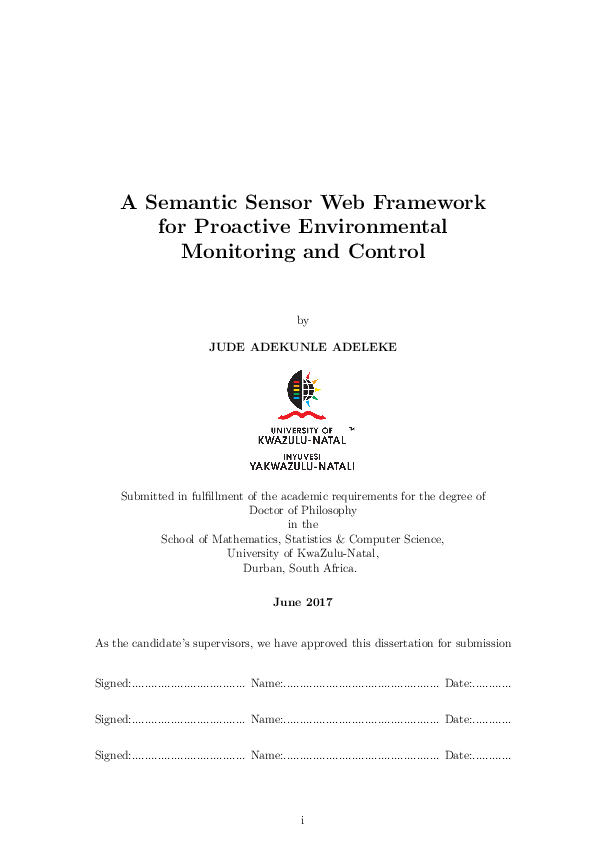 (PDF) A semantic sensor web framework for proactive environmental ...