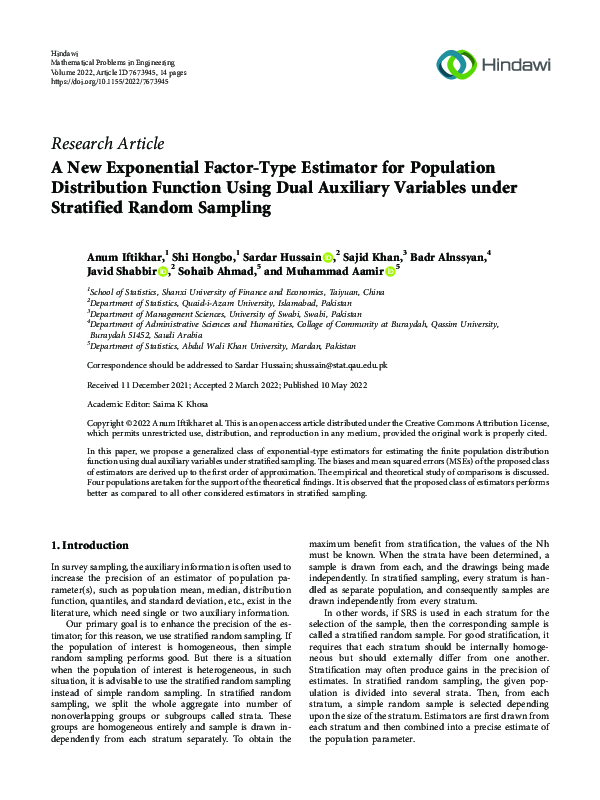 Pdf A New Exponential Factor Type Estimator For Population