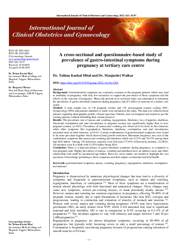 (PDF) A cross-sectional and questionnaire-based study of prevalence of ...