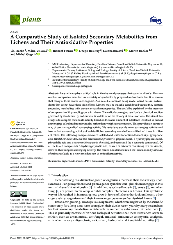 (PDF) A Comparative Study of Isolated Secondary Metabolites from ...