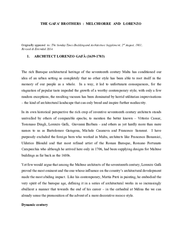 (DOC) THE GAFA' BROTHERS: MELCHIORRE AND LORENZO - updated version 2014