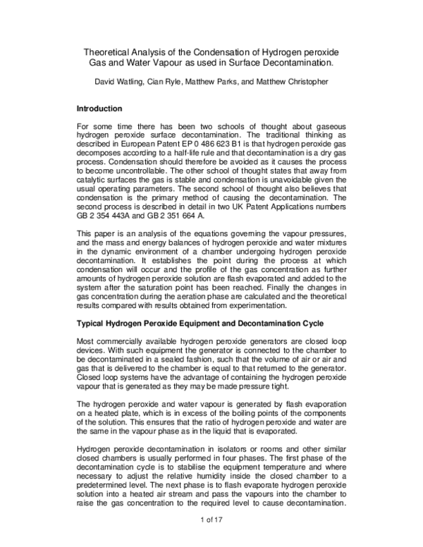 (PDF) Material Transfer Into Aseptic Areas: Hierarchy Of Contamination ...