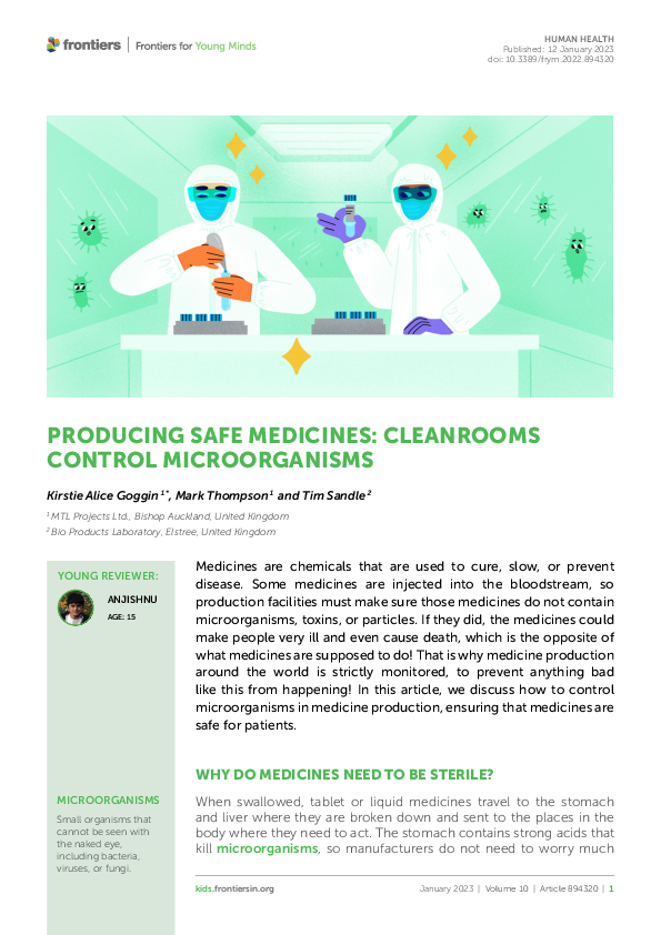 (PDF) PRODUCING SAFE MEDICINES: CLEANROOMS CONTROL MICROORGANISMS