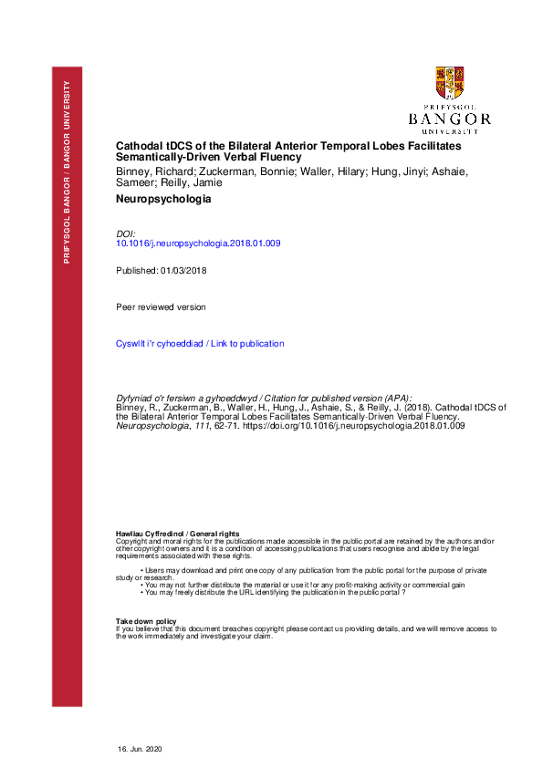 (PDF) Cathodal tDCS of the bilateral anterior temporal lobes ...