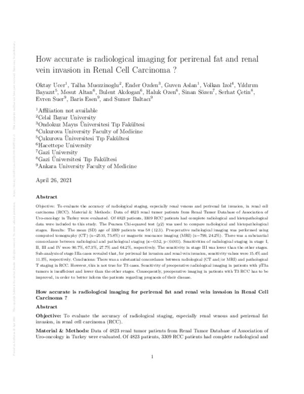 (PDF) How accurate is radiological imaging for perirenal fat and renal ...
