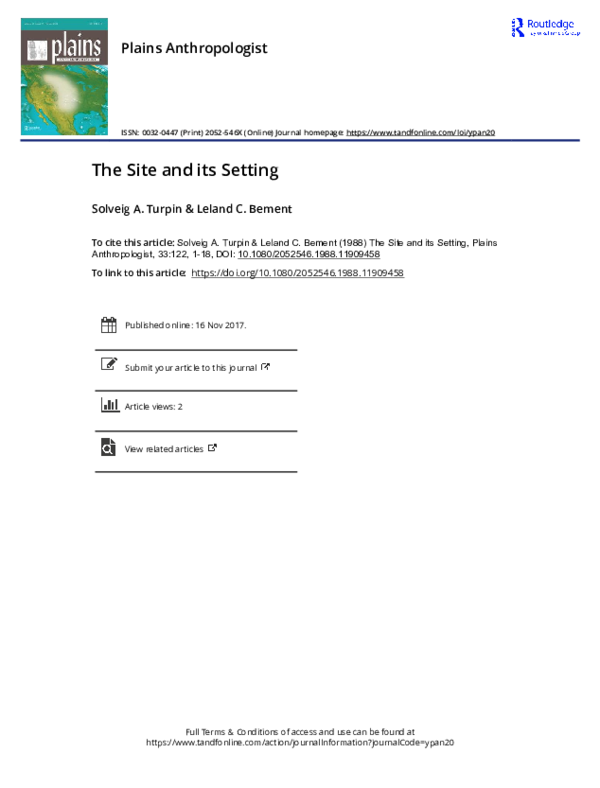 (PDF) The site and its setting