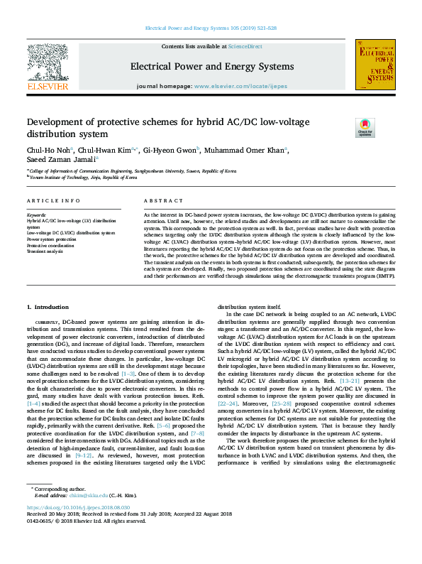 (PDF) Development of protective schemes for hybrid AC/DC low-voltage ...