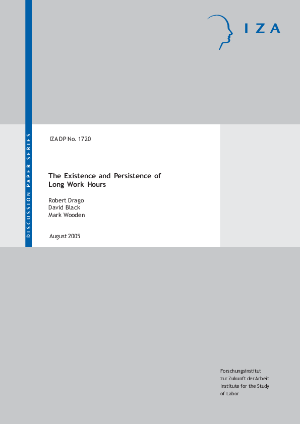 (PDF) of LaborThe Existence and Persistence of Long Work Hours | Robert ...
