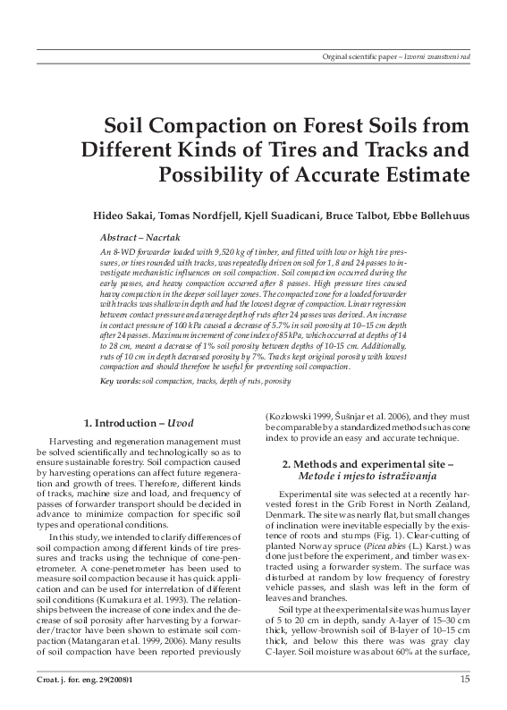 (PDF) Soil Compaction on Forest Soils From Different Kinds of Tires and ...