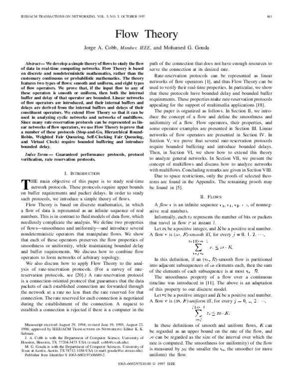 (PDF) Flow theory