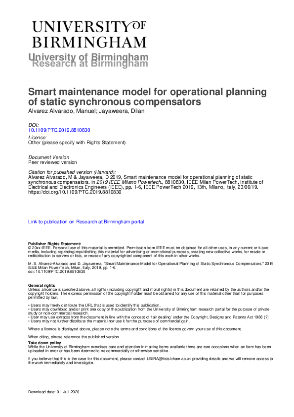 Pdf Static Synchronous Compensators Statcom A Review