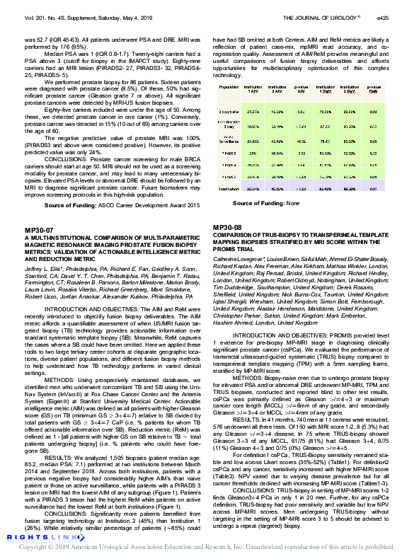 (PDF) MP30-08 COMPARISON of Trus-Biopsy to Transperineal Template ...