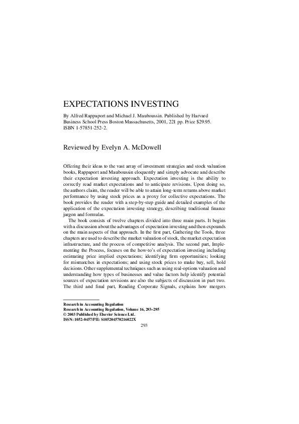 (PDF) Expectations Investing