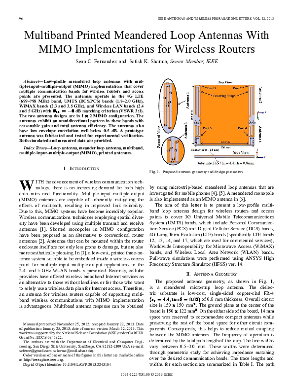 (PDF) Multiband Printed Meandered Loop Antennas With MIMO ...