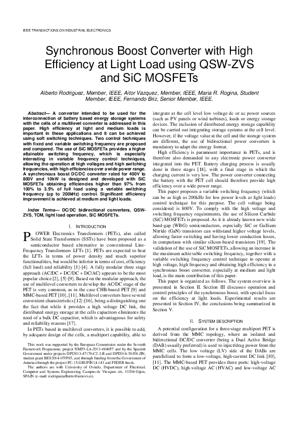 (PDF) Synchronous Boost Converter With High Efficiency at Light Load ...