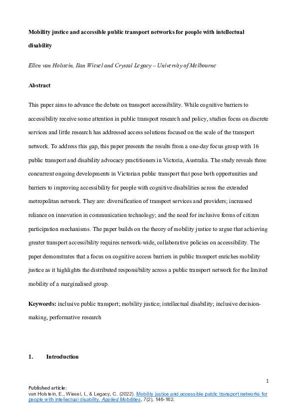 (PDF) Mobility justice and accessible public transport networks for ...