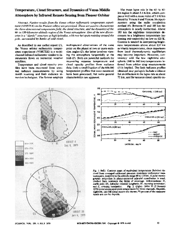 (PDF) Temperature, Cloud Structure, and Dynamics of Venus Middle ...