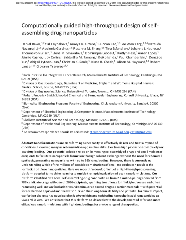 (PDF) Computationally guided high-throughput design of self-assembling ...