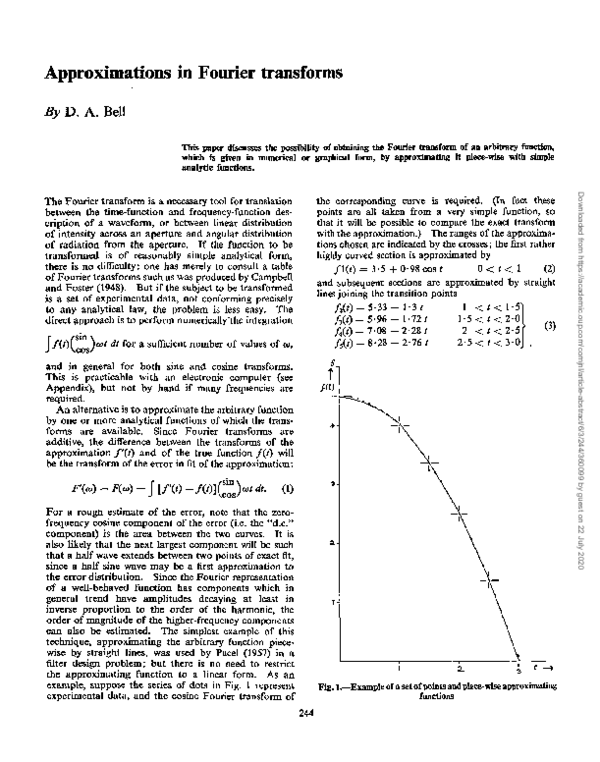 Pdf Approximations To Fourier Transforms 