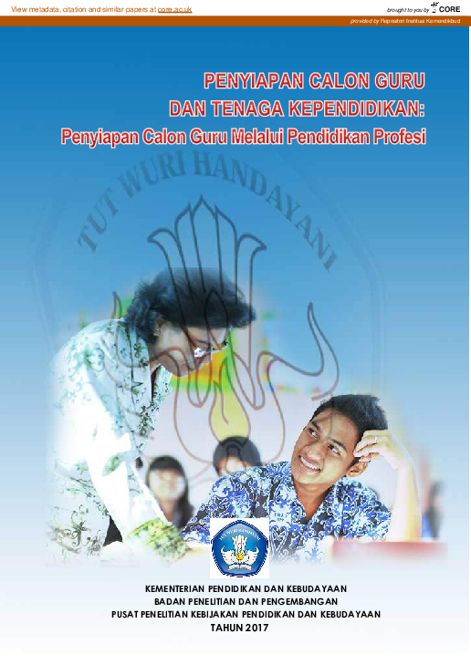 (PDF) Penyiapan calon guru dan tenaga kependidikan: penyiapan calon ...