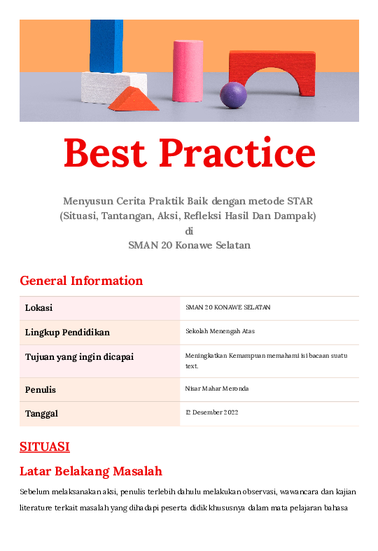 (PDF) Best Practice dengan Metode STAR melalui pengaplikasian Model PBL