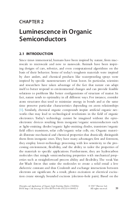 (PDF) Principles and Applications of Organic Light Emitting Diodes ...