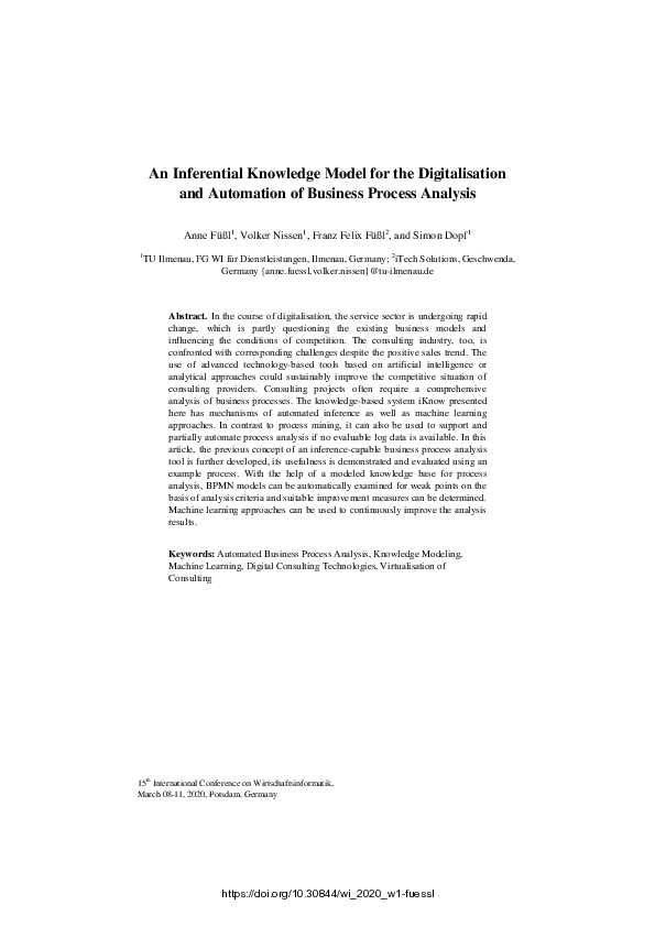 (PDF) An Inferential Knowledge Model for the Digitalisation and Automation of Business Process ...