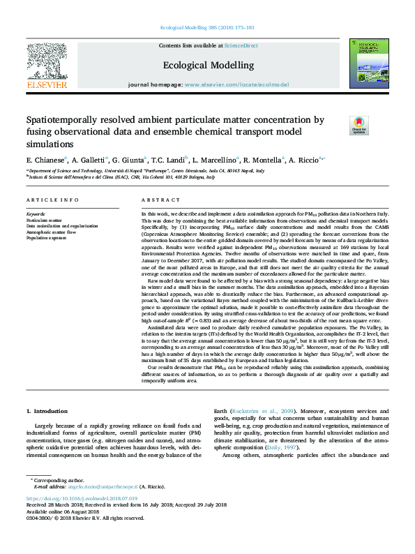 (PDF) Spatiotemporally resolved ambient particulate matter concentration by fusing observational ...