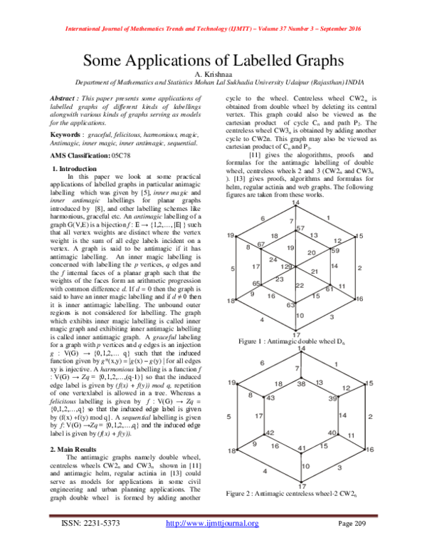 (PDF) Some Applications of Labelled Graphs