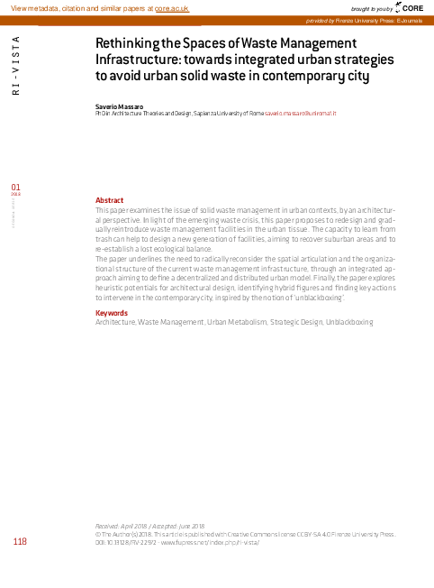 (PDF) Rethinking the Spaces of Waste Management Infrastructure: towards ...